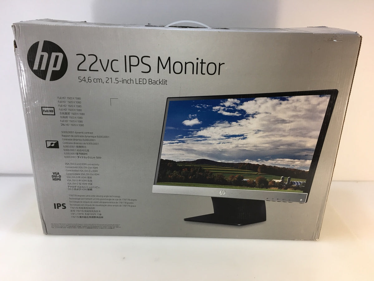 HP 22vc 22" IPS LED Backlit Monitor 1080p VGA DVI-D HDMI – NT ...