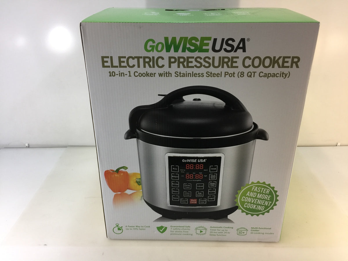 GoWISE USA GW22623 8 Qt. Electric Pressure Cooker with 12-Presets – NT ...