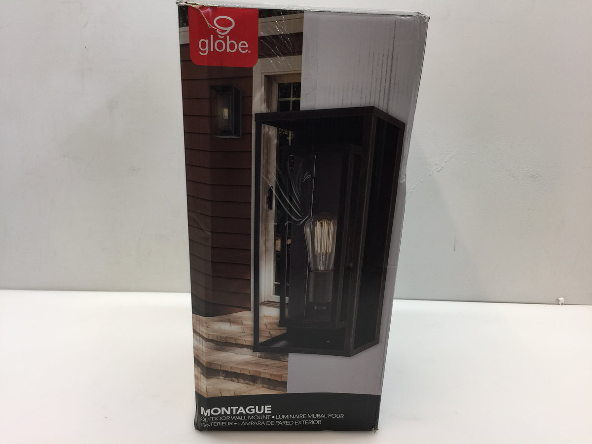 Globe Electric Montague 1-Light Bronze Outdoor Wall Lantern Sconce 442 ...