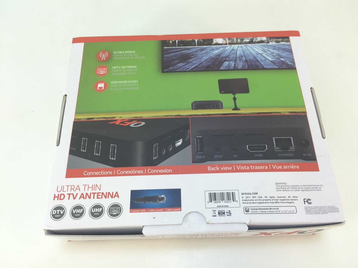 QFX ABX-10 Android TV Box with HD Indoor Antenna & Remote Control – NT ...