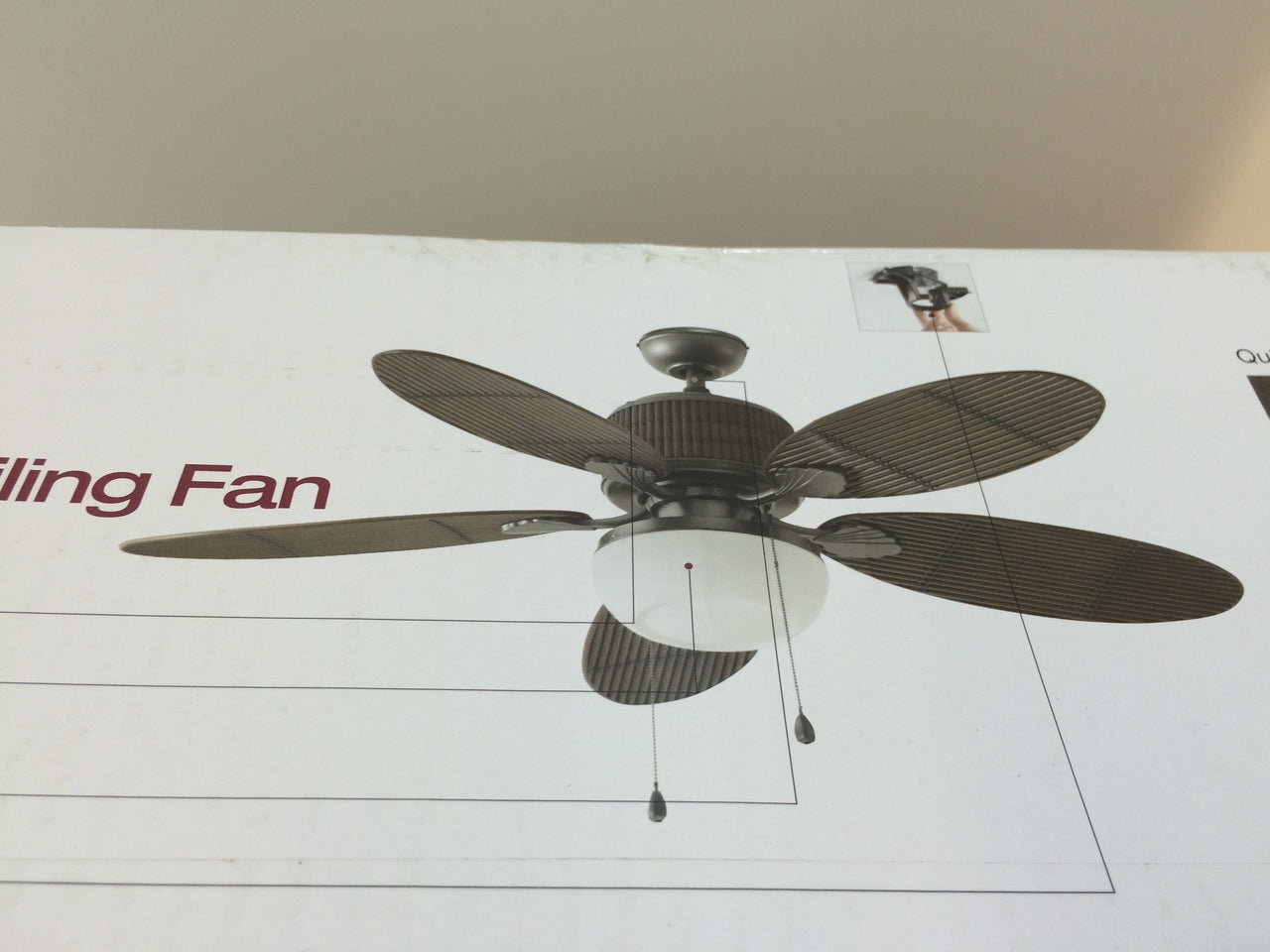 Tahiti Breeze Ceiling Fan PHORUS 52 Inch Tropical Ceiling Fans With