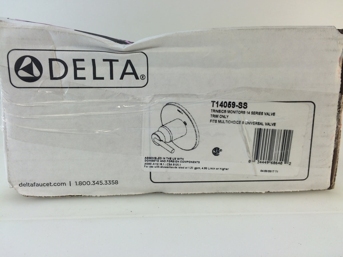 Delta T14059-SS Trinsic Monitor Temperature Control Valve Trim Kit Sta ...