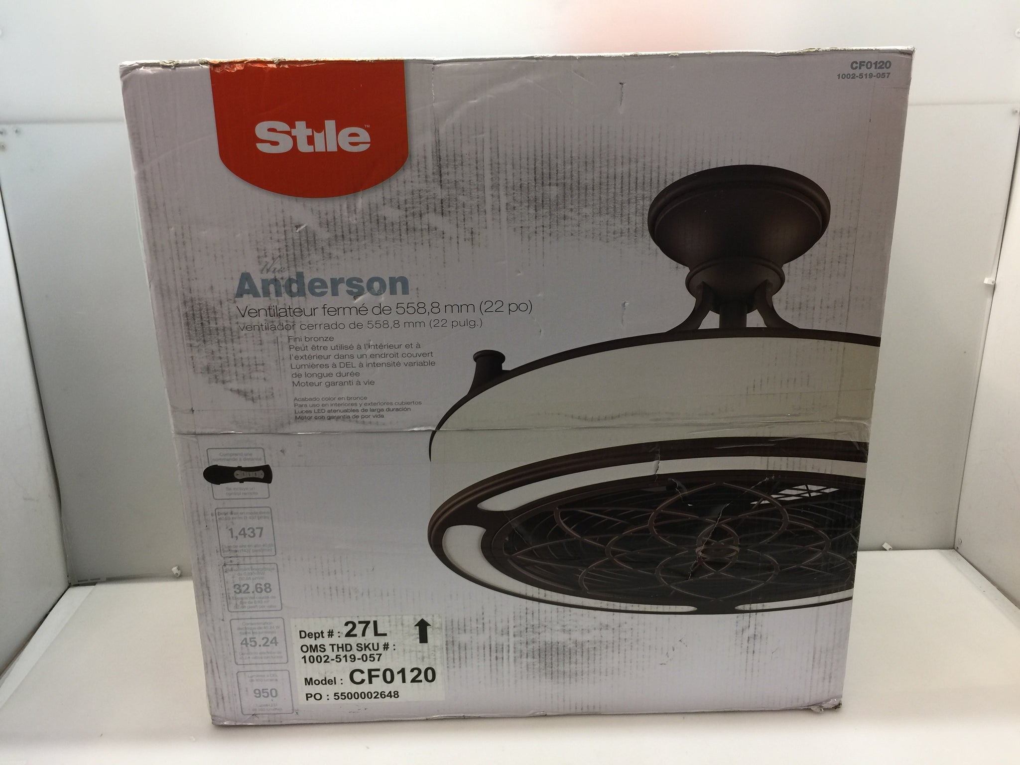 Anderson 22 In Indoor Outdoor Bronze Ceiling Fan With Light | Shelly ...