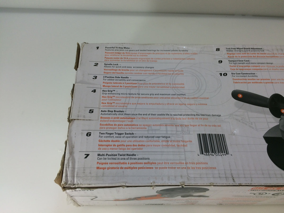 Ridgid R10201 15 Amp Corded 7 in. Twist Handle Angle Grinder – NT ...