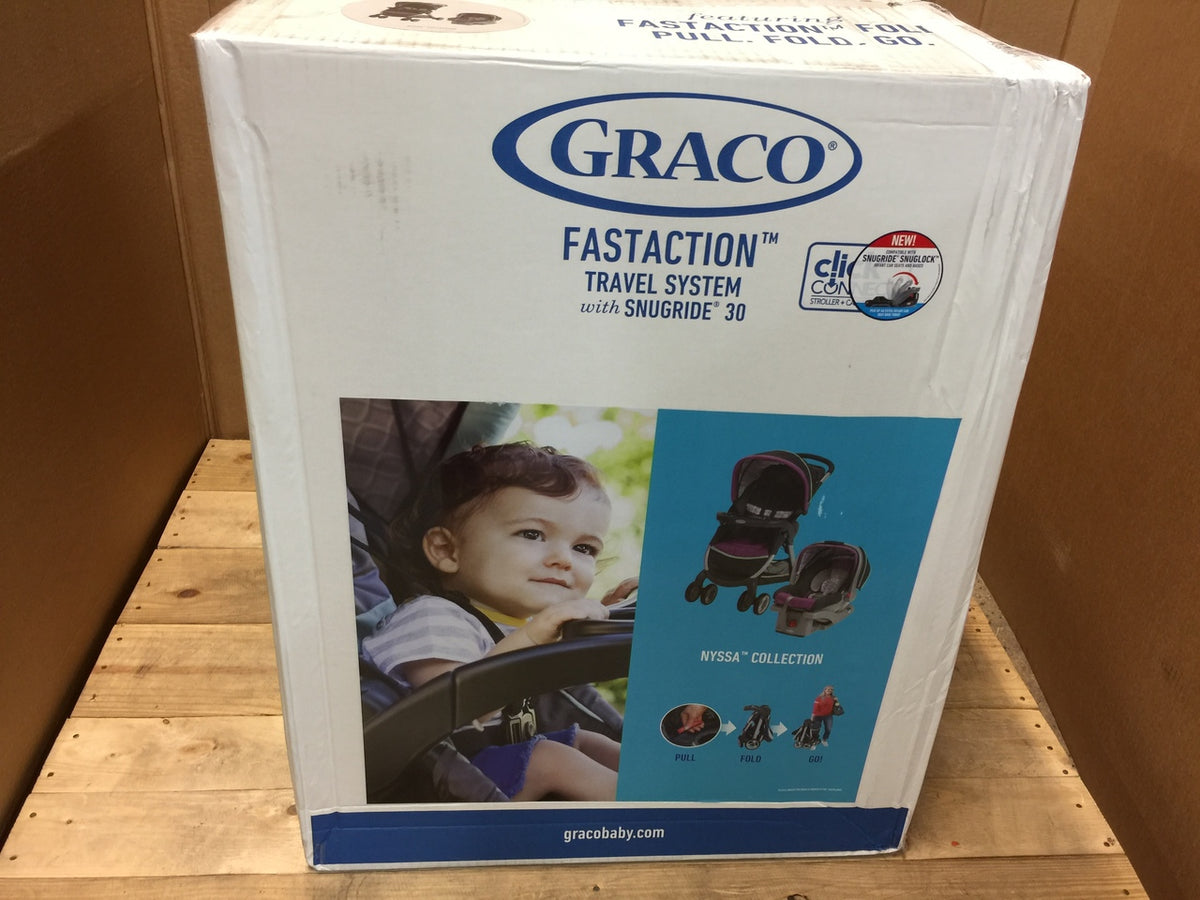 Graco Fastaction Fold Click Connect Travel System Stroller Nyssa 19349 ...