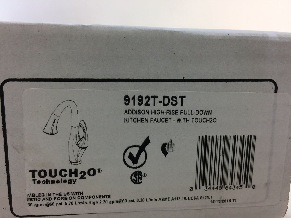 Delta 9192T-DST Addison Single-Handle Pull-Down Sprayer Kitchen Faucet ...