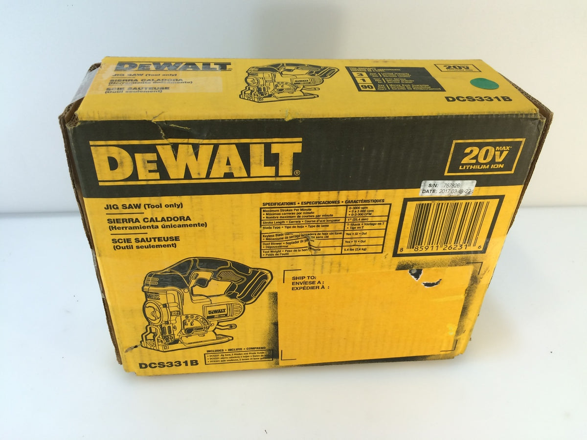 DEWALT DCS331B 20V Max Li-Ion Cordless Jig Saw Tool-Only – NT ...