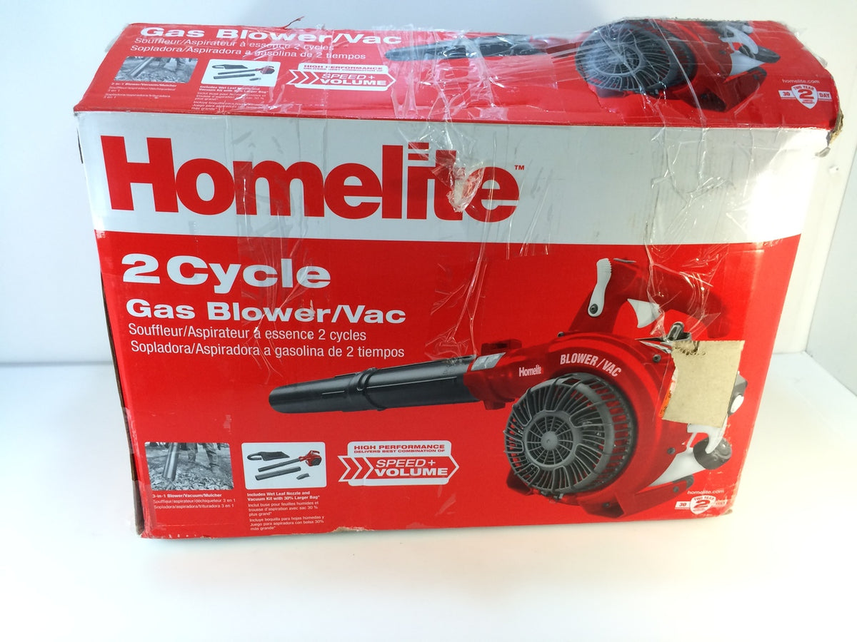 Homelite UT26HBV 150 MPH 400 CFM 26cc Gas Handheld Blower Vacuum – NT ...
