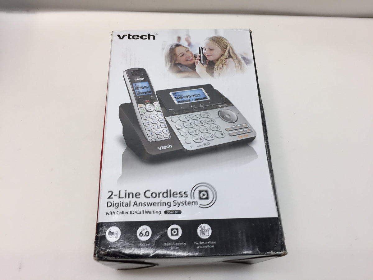 Vtech DS6151 2-Line DECT 6.0 Cordless Phone Digital Answering System ...