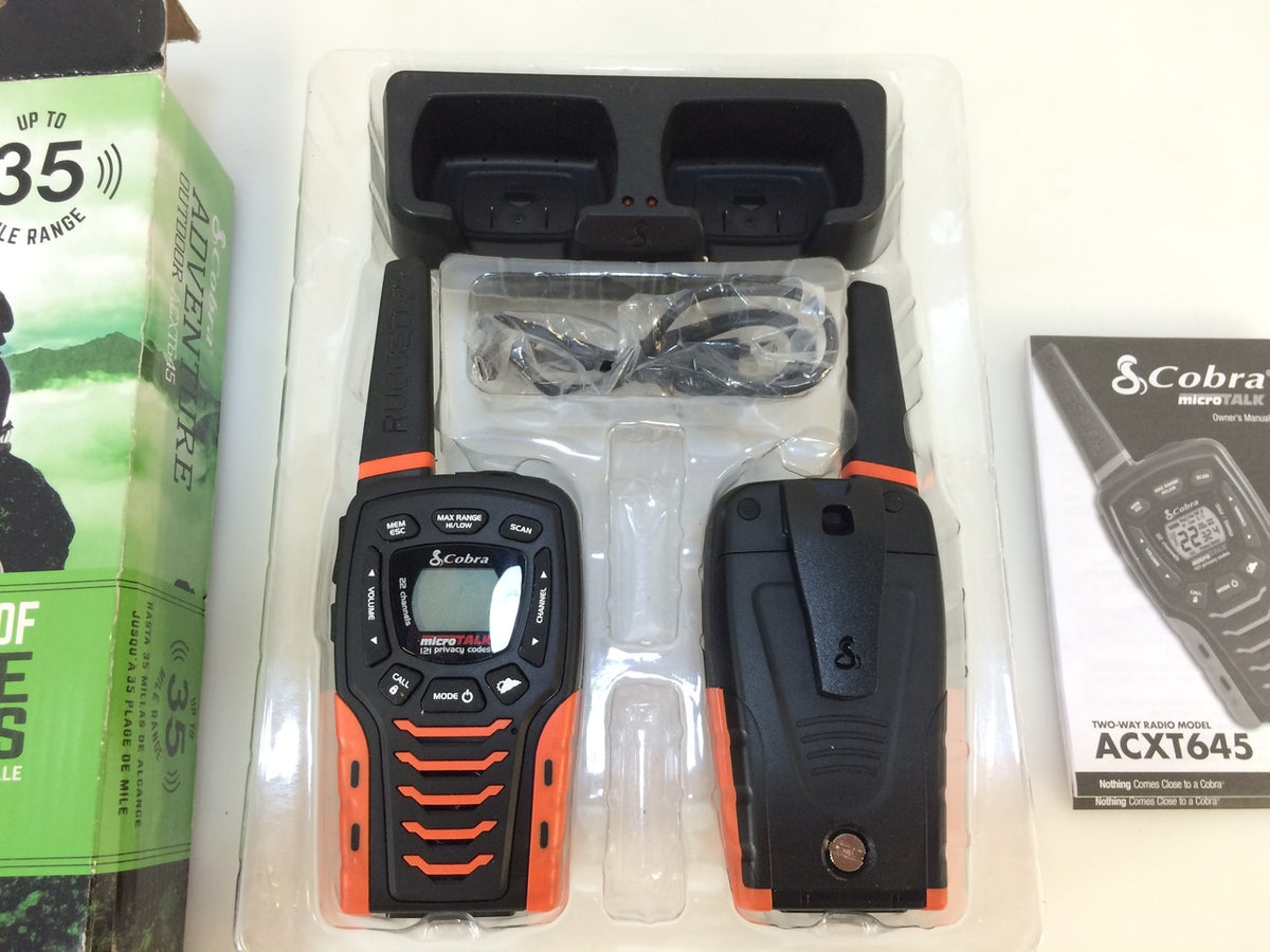 Cobra ACXT645 Waterproof Walkie Talkies x2 Radios – NT Electronics LLC