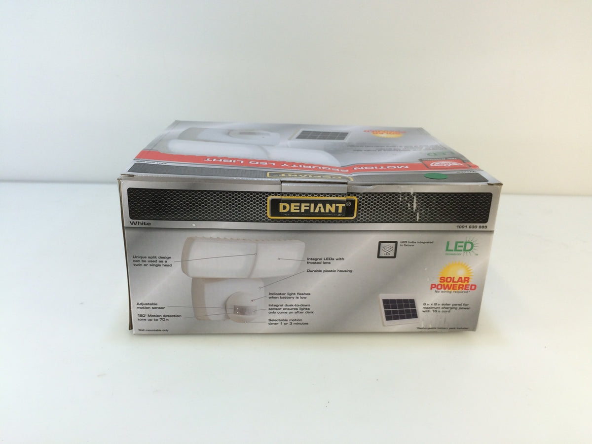 Defiant MST1000LWDF White Solar Motion LED 2-Head Flood Light 10016308 ...