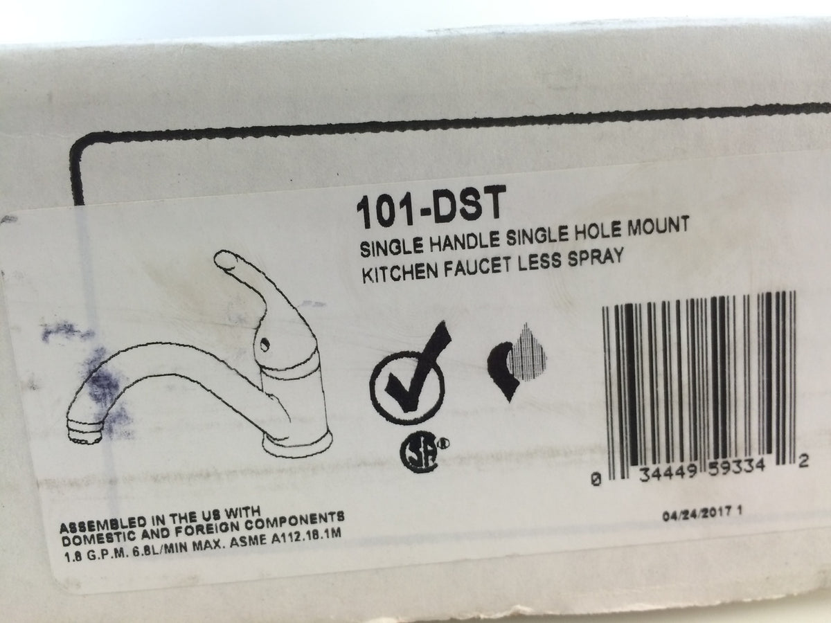 Delta 101-DST Classic Single-Handle Standard Kitchen Faucet in Chrome ...