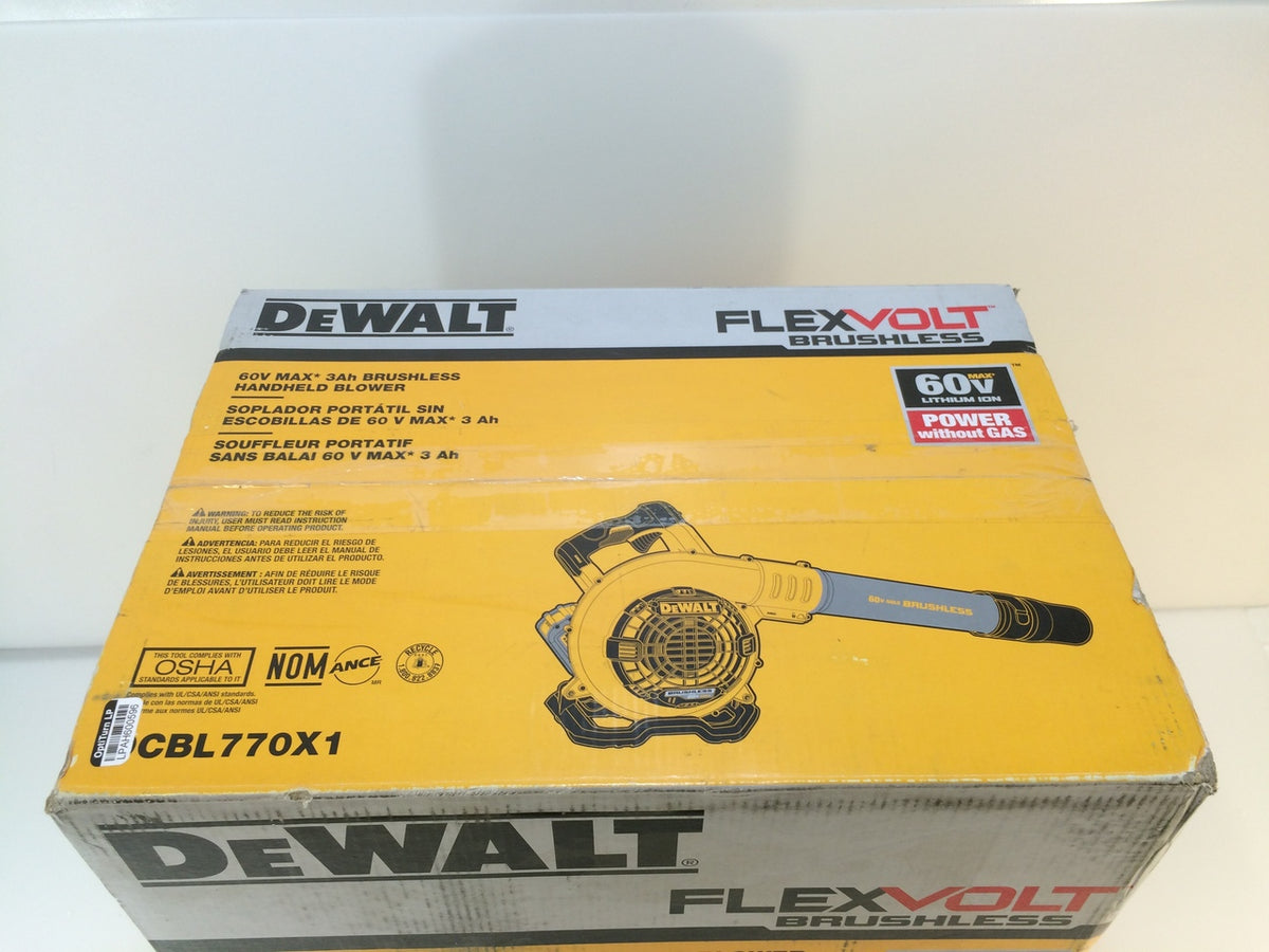 DEWALT DCBL770X1 FLEXVOLT 60V 3Ah Brushless Handheld Blower – NT ...