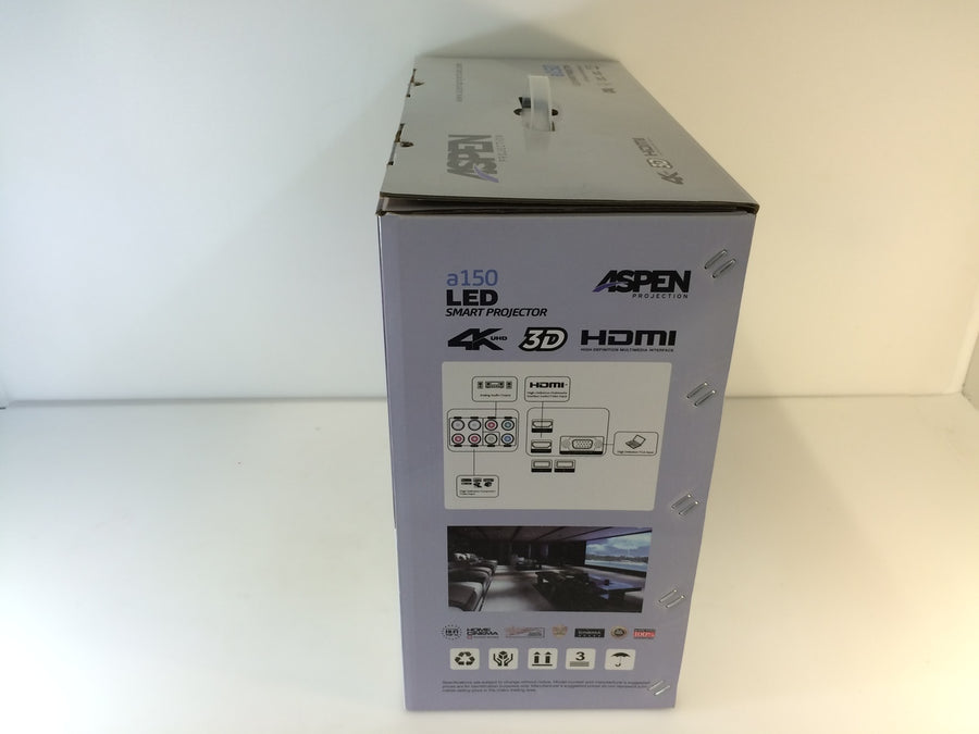 Aspen Projection A150 LED Smart Projector 4K UHD 3D HDMI I – NT ...