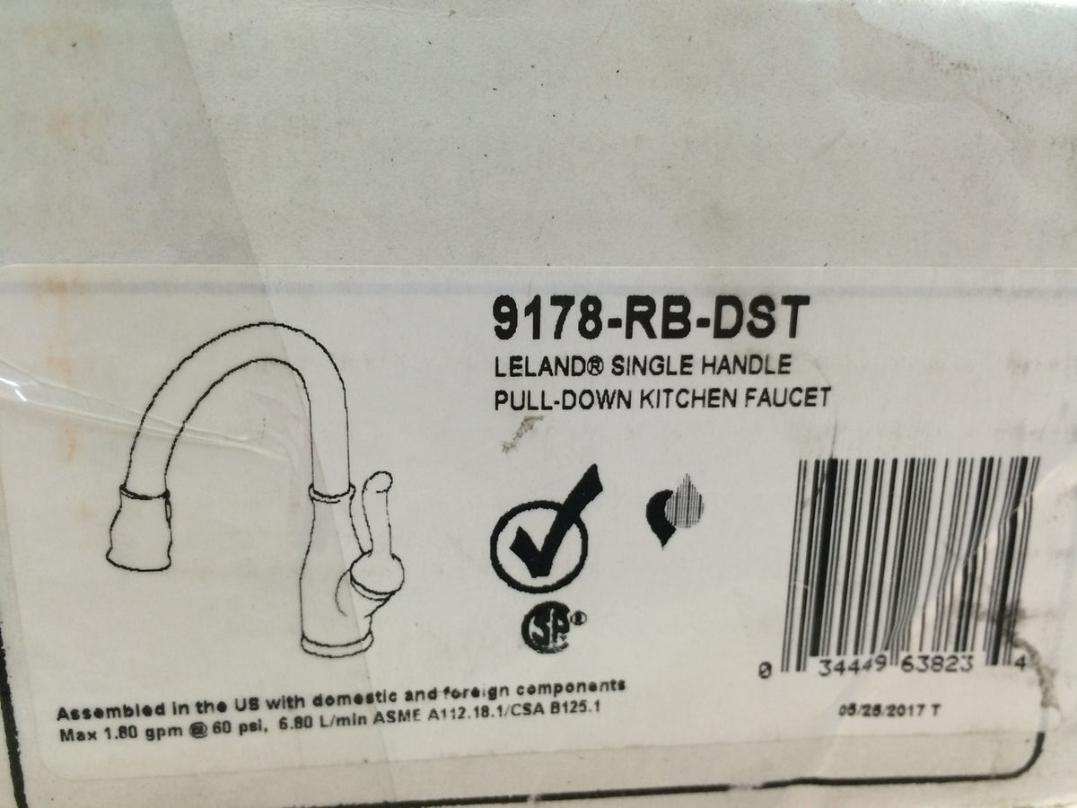 Delta 9178-RB-DST Leland Pull-Down Sprayer Kitchen Faucet Venetian Bro ...