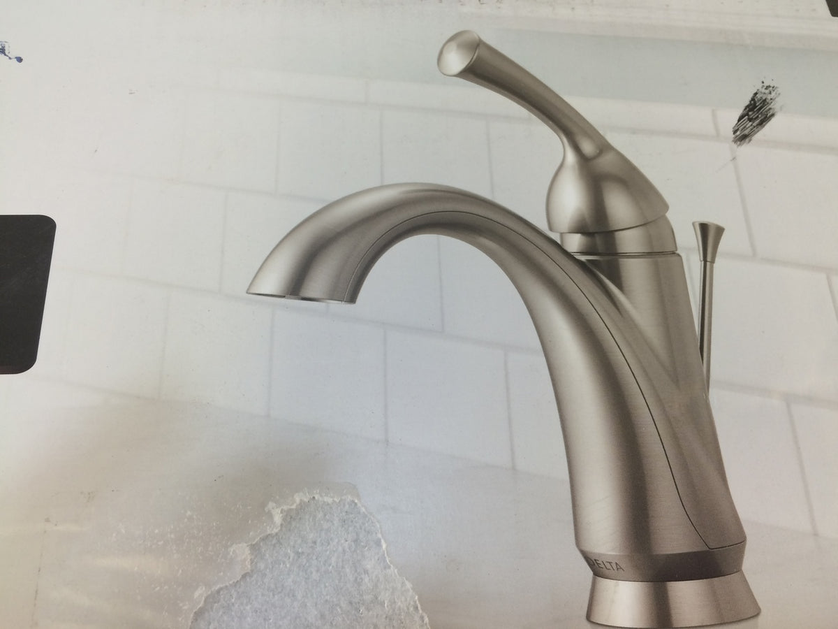 Delta 15999-SS-DST Haywood 1-Hole 1-Handle Bathroom Faucet in Stainles ...
