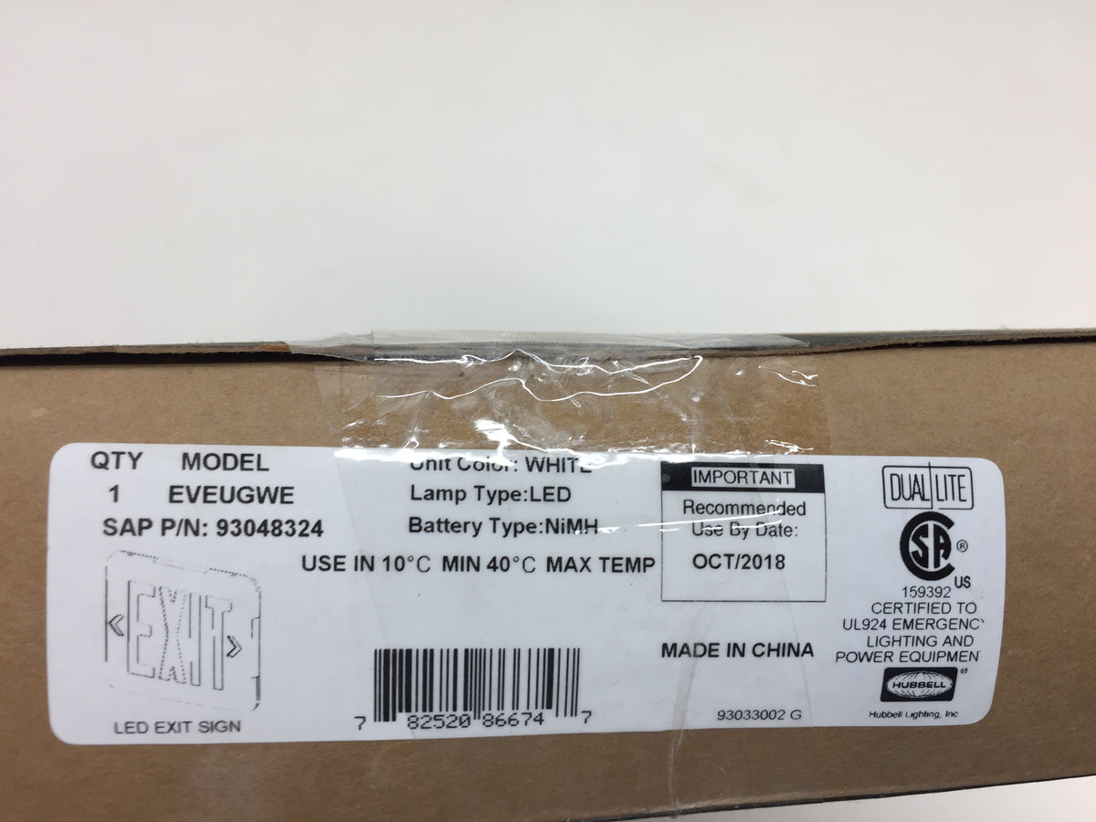 Dual-Lite EVEUGWE Thermoplastic LED Emergency Exit Sign – NT ...
