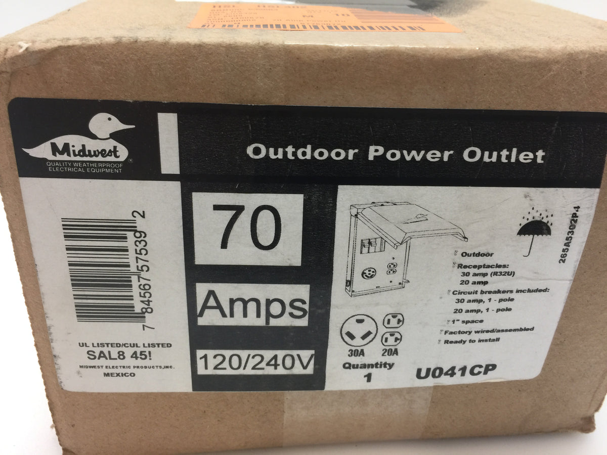 GE U041CP 70 Amp Power Outlet Box – NT Electronics LLC
