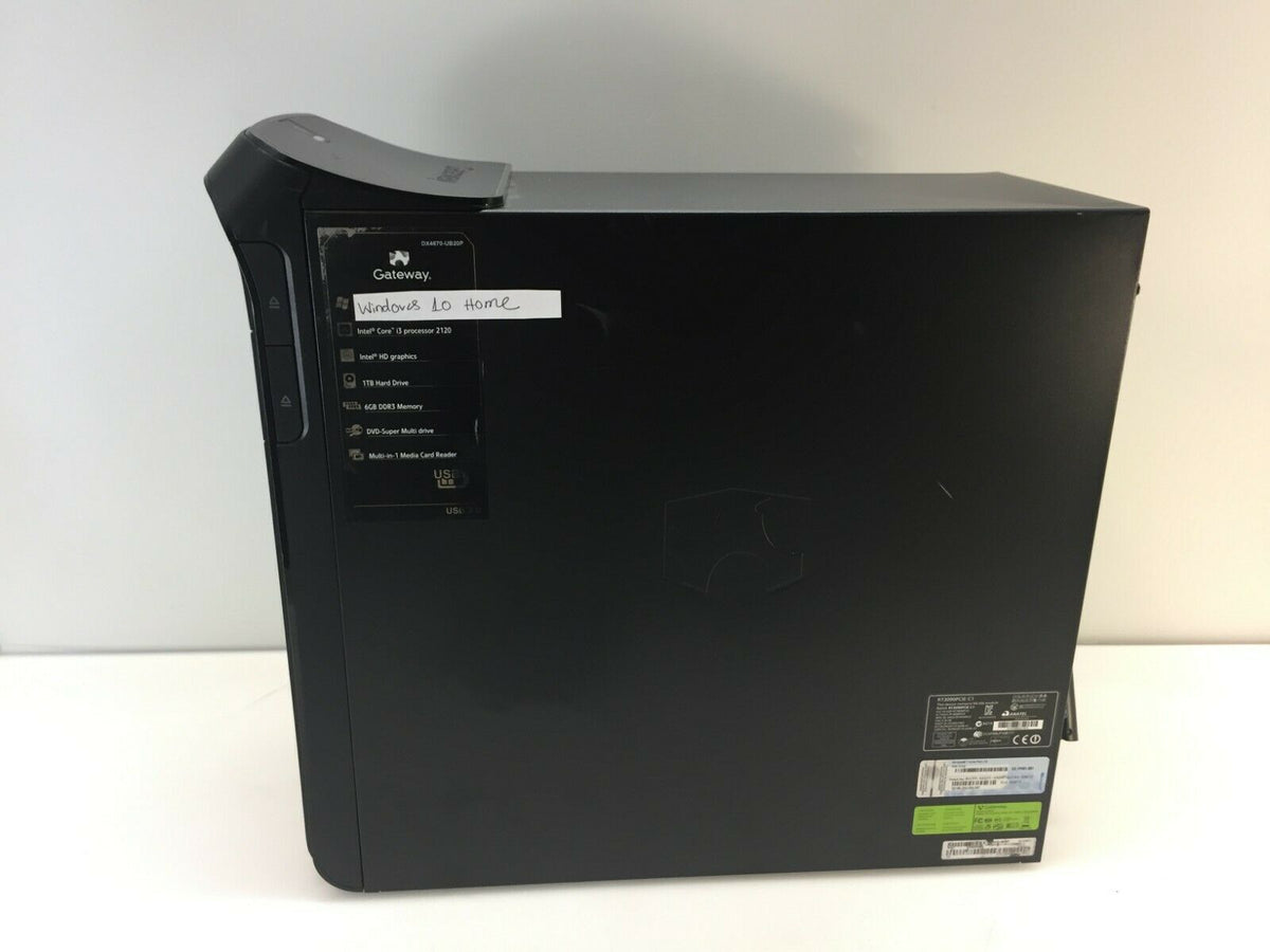 Gateway DX4870-UB32P Desktop Intel Core i3 2120 6GB 1TB DVD Win10 – NT ...
